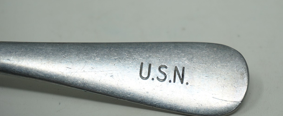 O.L. Stainless Steel Navy U.S.N. Mess Hall Flatware Knife Spoon ...