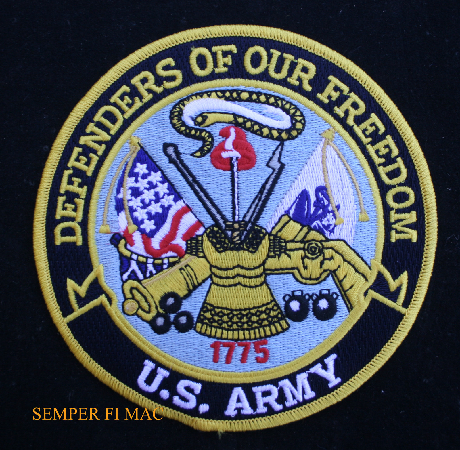 US ARMY DEFENDERS OF FREEDOM MILITARY PATCH COMBAT VETERAN PIN UP SEAL ...