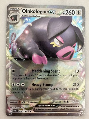 Oinkologne EX 158/198 Full Art Ultra Rare Pokémon Scarlet & Violet Base ...