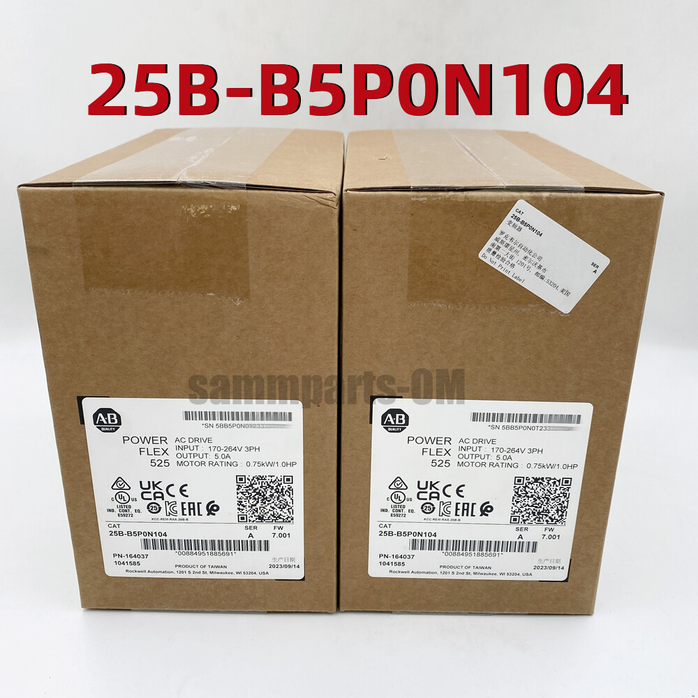 AB 25B-B5P0N104 Allen-Bradley Ser A PowerFlex 525 AC Drive New Factory ...