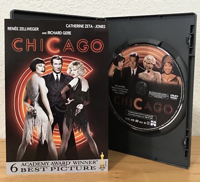 CHICAGO (DVD, 2003) FULL SCREEN w/SCENE SELECTION INSERT ~ REGION 1 ...