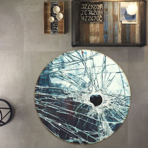 3D Broken Glass Hole ZHUA1851 Game Non Slip Rug Mat Photo Carpet Amy ...