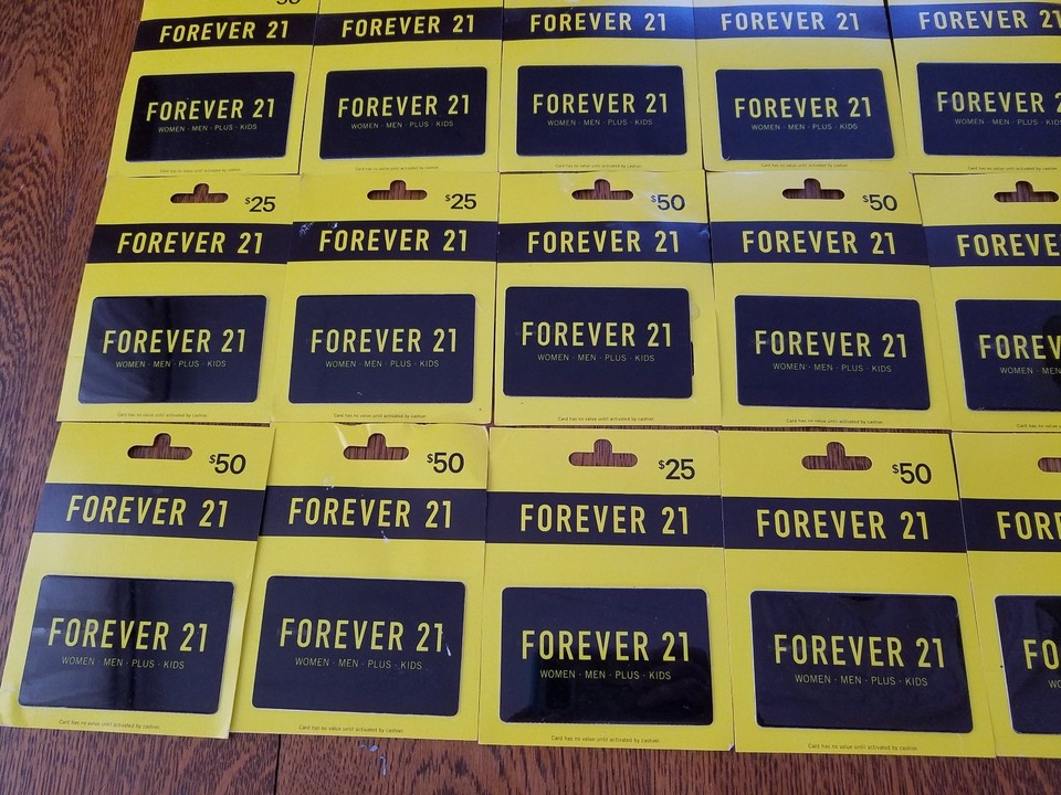 Forever 21 Store UNCHARGED NO VALUE Collectible Gift Cards Lot 35 New ...