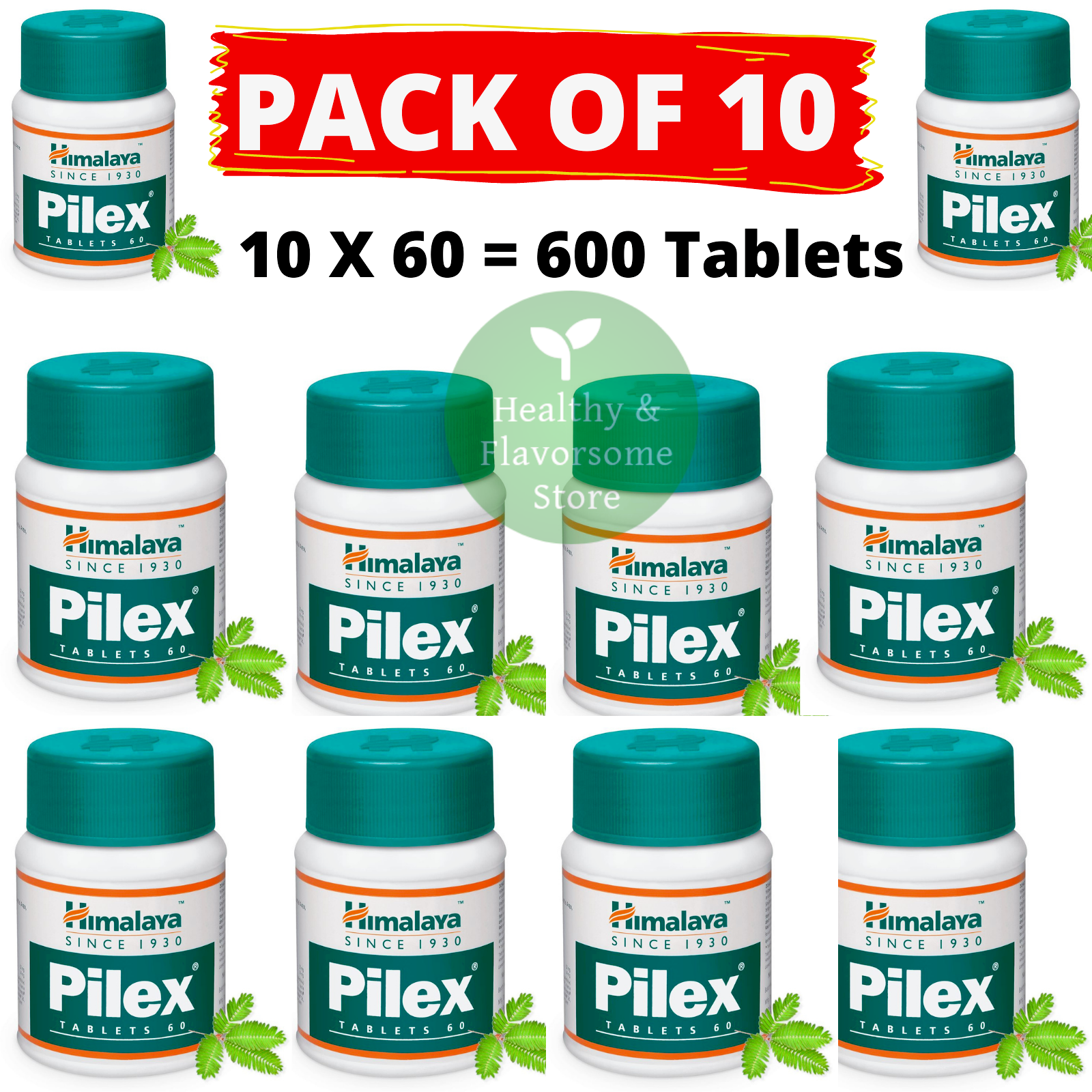 10 Pack x Himalaya PILEX 600 Tabs For Piles LONG EXPIRY | eBay
