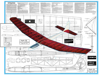 Model Airplane Plans (RC): Drifter II 72" (or 2M) Sailplane by Craft ...