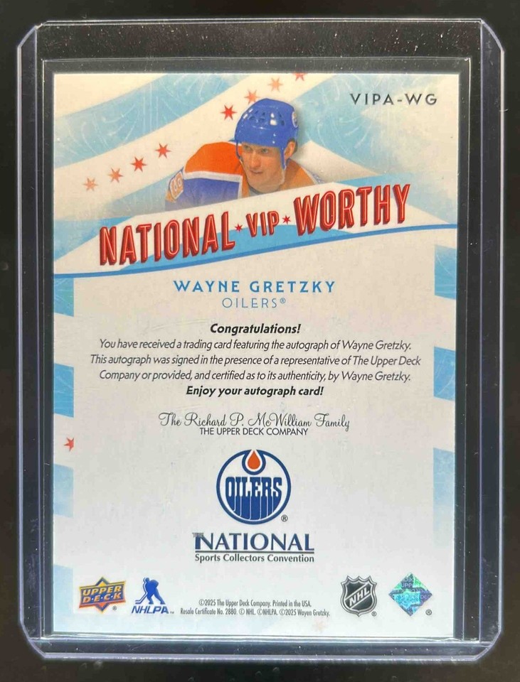 2025 Upper Deck NSCC Wayne Gretzky National Worthy VIP Auto #4/5 | eBay