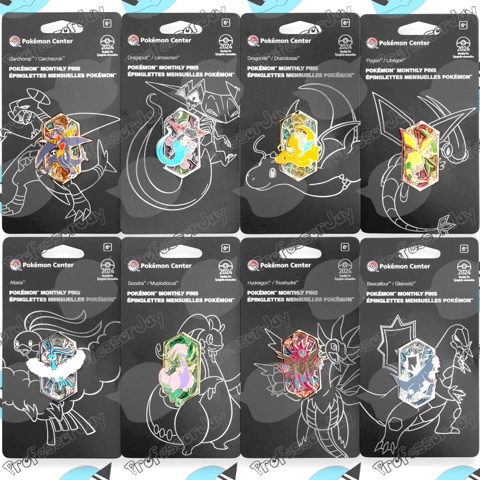 POKEMON CENTER 151 GARCHOMP DRAGAPULT DRAGON HABITAT TYPES MONTHLY PINS ...
