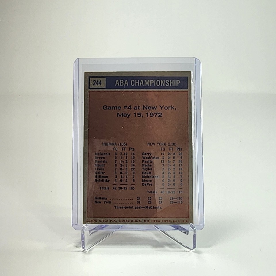 1972 Topps Aba Championship Game 4 | eBay