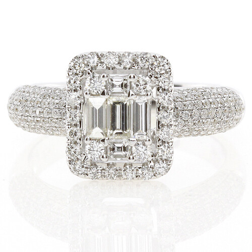 Wow Fine 1.55ct a Diamonds Wedding Engagement Ring 18K All Natural G ...