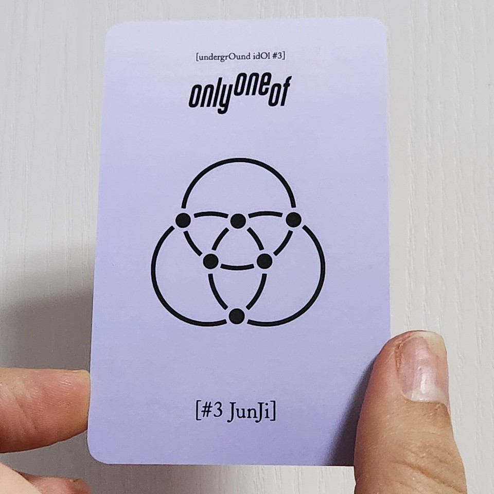 ONLY ONE OF JUNJI UndergrOund idOl #1 KTOWN4U LUCKYDRAW autograph ...