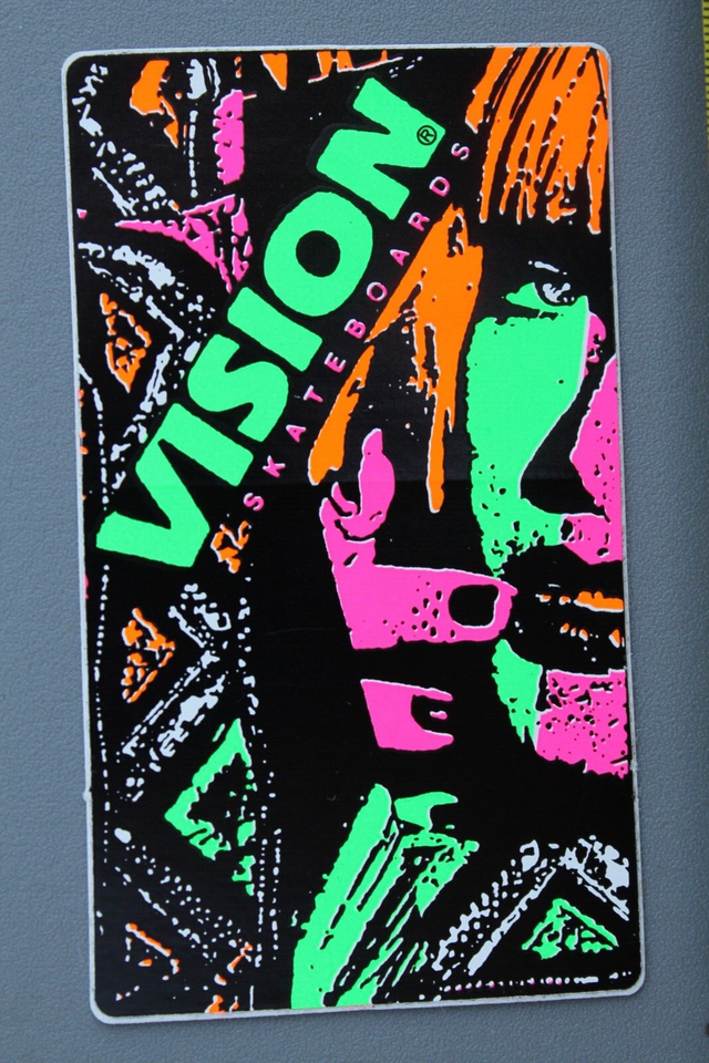 VISION Skateboards Neon Pink Sexy Punk OG 80's Vi1 Vintage ...