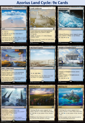 Azorius Land Cycle- WU Lot 9x Cards - Magic Bundle - NM MTG Commander EDH Deck | eBay