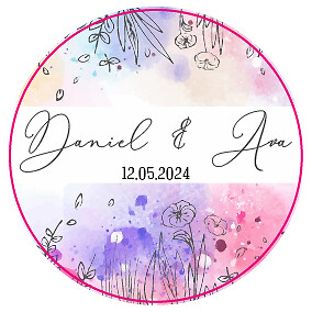 Personalised Stickers Wedding Stickers Wedding Favour Labels Floral 16 ...