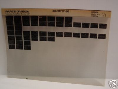 Honda Motorcycle Microfiche for 1997-1998 XR70R | eBay