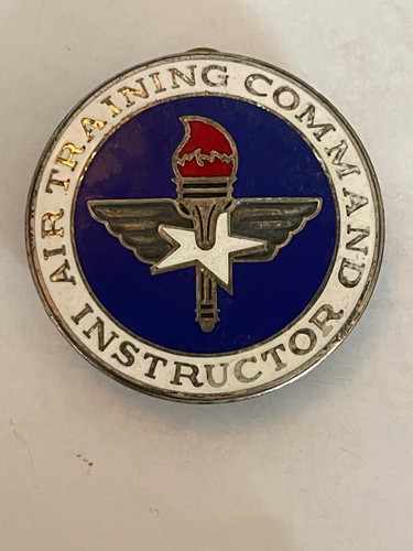 Vintage Military Air Force Air Training Command Instructor Enamel Pin ...