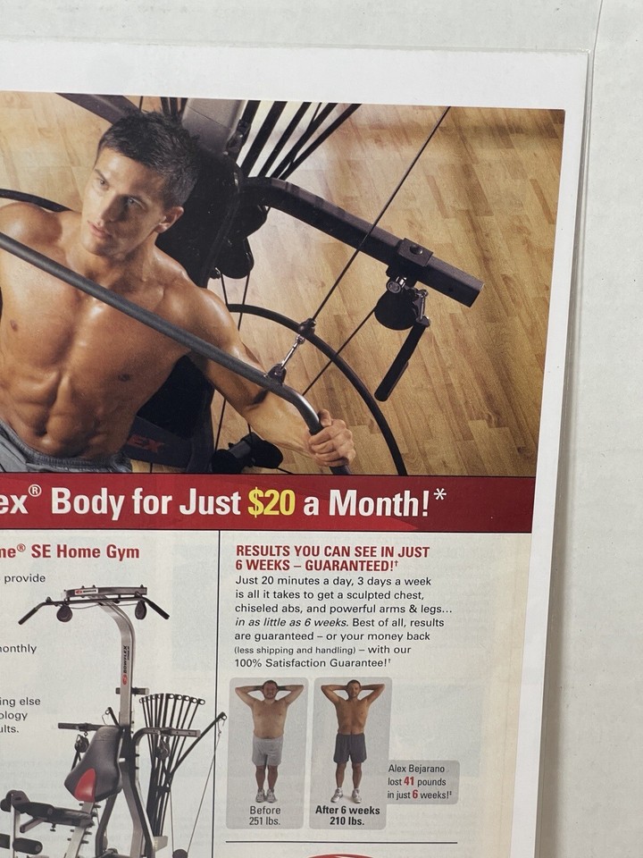 2007 Bowflex Body Xtreme SE Home Gym Muscular Man Photo Vintage Print ...