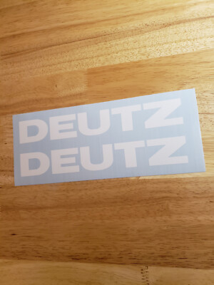 DEUTZ TRACTOR Vinyl Decal Sticker 16X2.3” (2) WHITE Replacement USA | eBay
