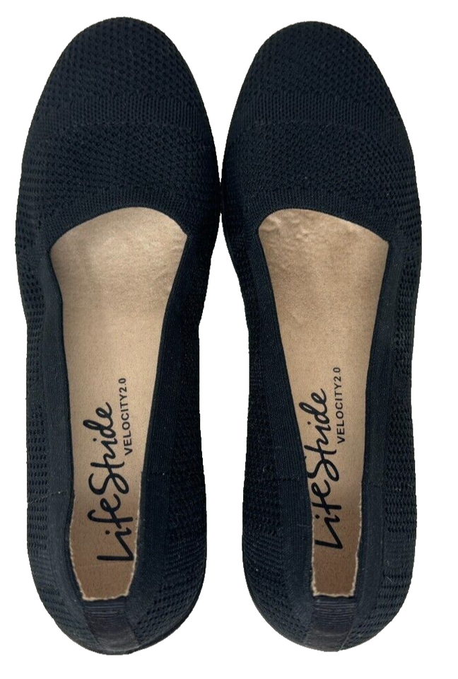 Lifestride Women's Intra Flex Slip On Comfort Dress Flats Black Size:8. ...