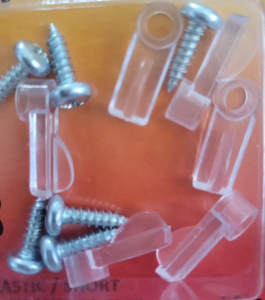 Tornado Short Clear Plastic WINDOW SCREEN CLIPS & SCREWS 6 Pieces T ...