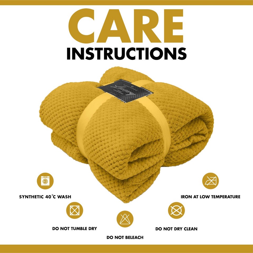 Luxury Popcorn Throws Double & King Size Cuddly Cosy Warm Blanket For ...