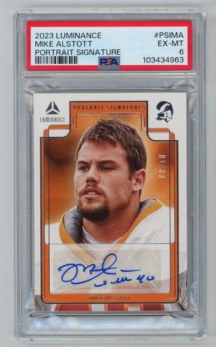 2023 Luminance MIKE ALSTOTT /10 Auto Portrait Signature Bucs PSA 6 EX ...