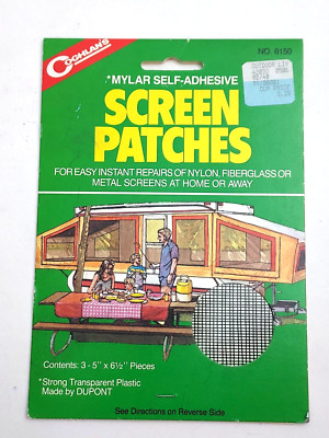 Coghlan's Screen Patches Mylar Self-Adhesive Tent Screen Repair Kit 3 ...