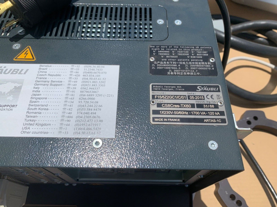 Staubli TX60 res (2012 - 2017) ROBOT ROBOTIC ARM, CS8C controller with ...