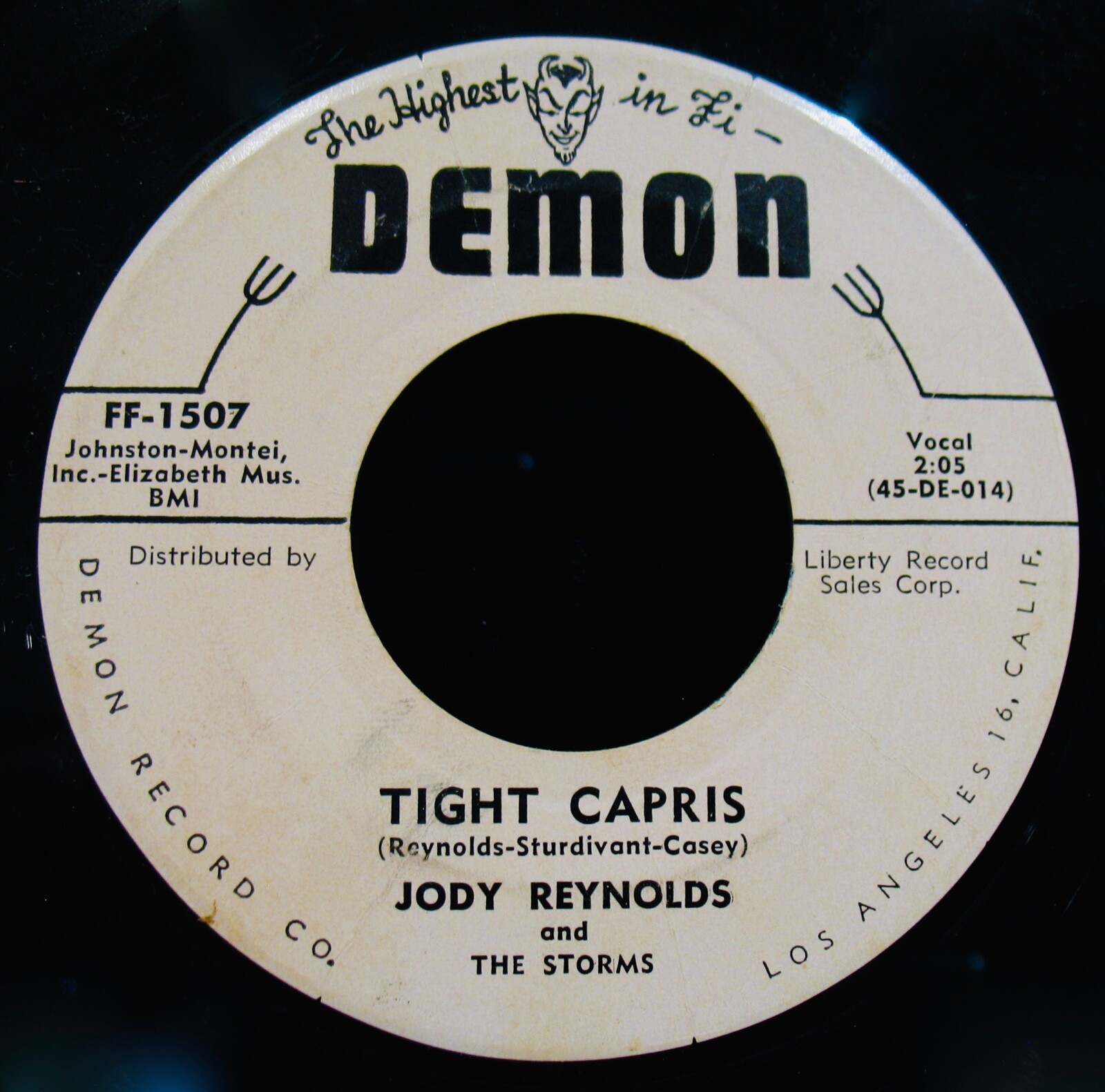 JODY REYNOLDS~Tight Capris & Endless Sleep Classic Teen Rock DJ 45 ...