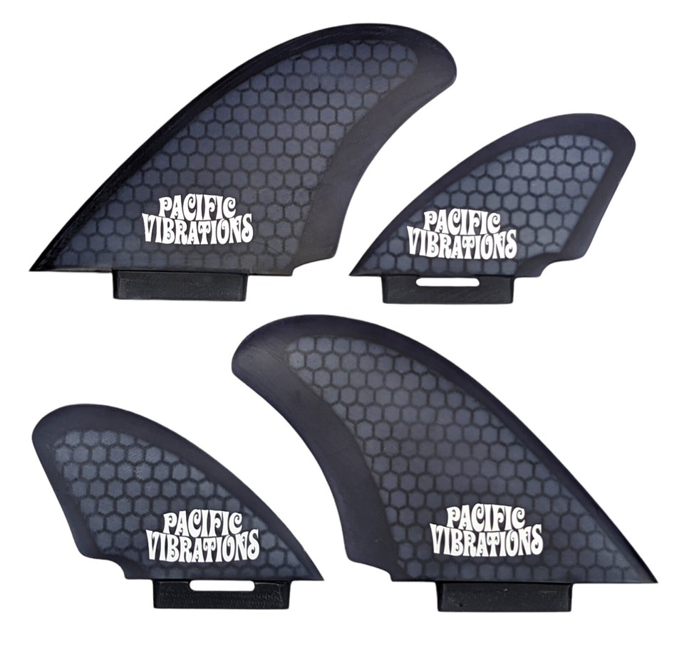 PACIFIC VIBRATIONS Seaside quad LokBox Lox Box SURFBOARD Fins ...