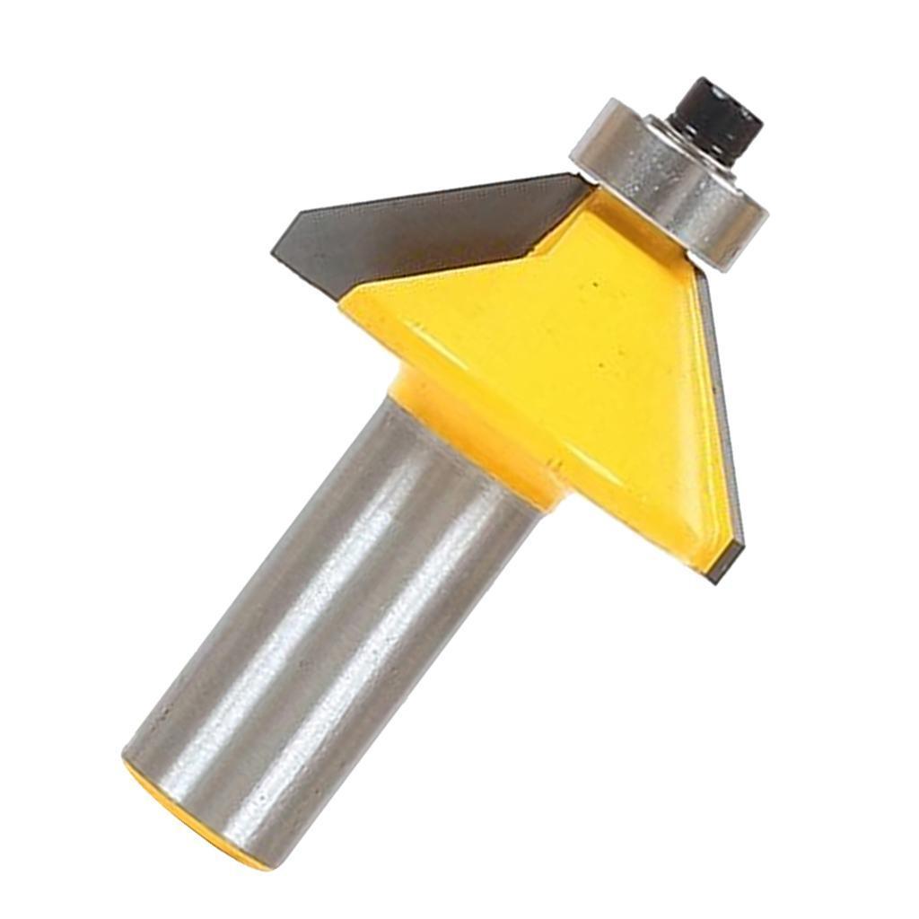 45 Degree Chamfer Forming Router Bit,1/2" Shank,Carbide Tipped,Power ...