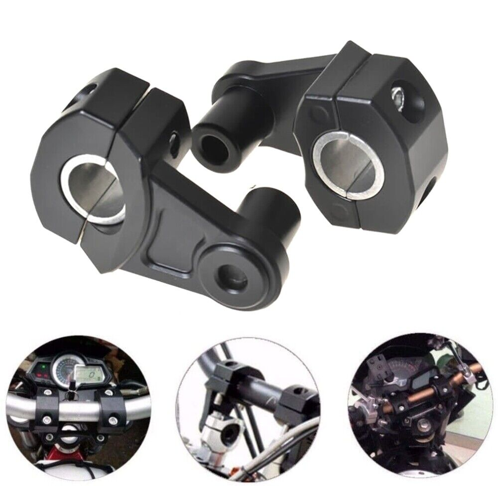 7/8" &1 1/8" 22mm & 28mm Handlebar Mount Clamp Riser Fit For Suzuki ...