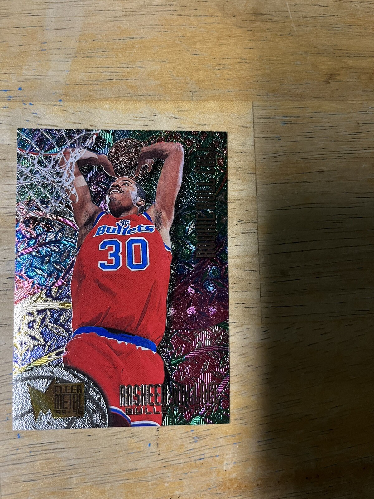 1995-96 Fleer Metal Rasheed Wallace Rookie Roll Call RC #R-10 Bullets ...