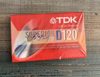 VINTAGE TDK CASSETTE TAPE SUPERIOR NORMAL BIAS D120 PLAY IT LOUD | eBay