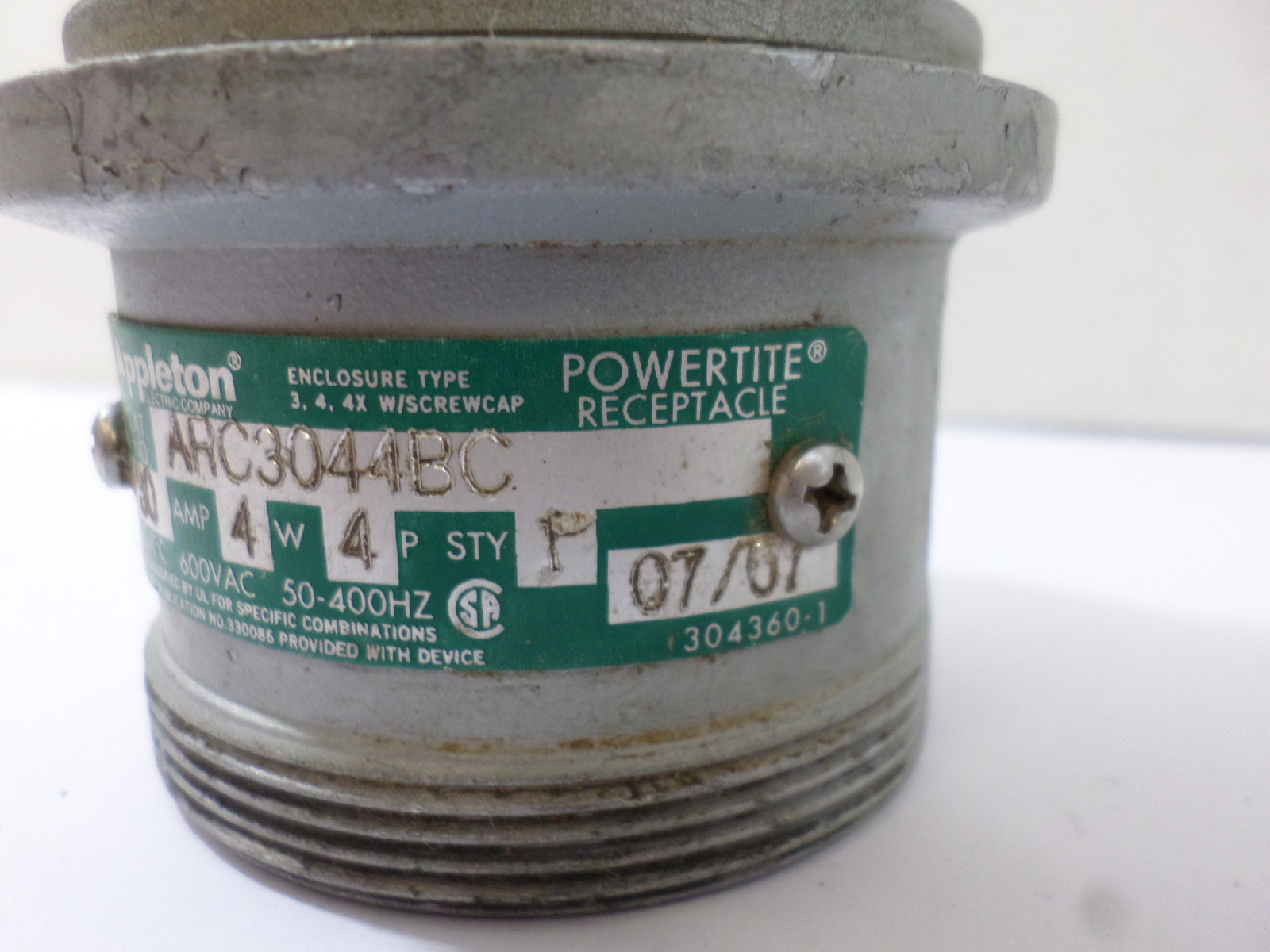 Appleton Powertite Receptacle ARC3044BC 30 AMP 4W 4P 250VDC 600VAC 50 ...