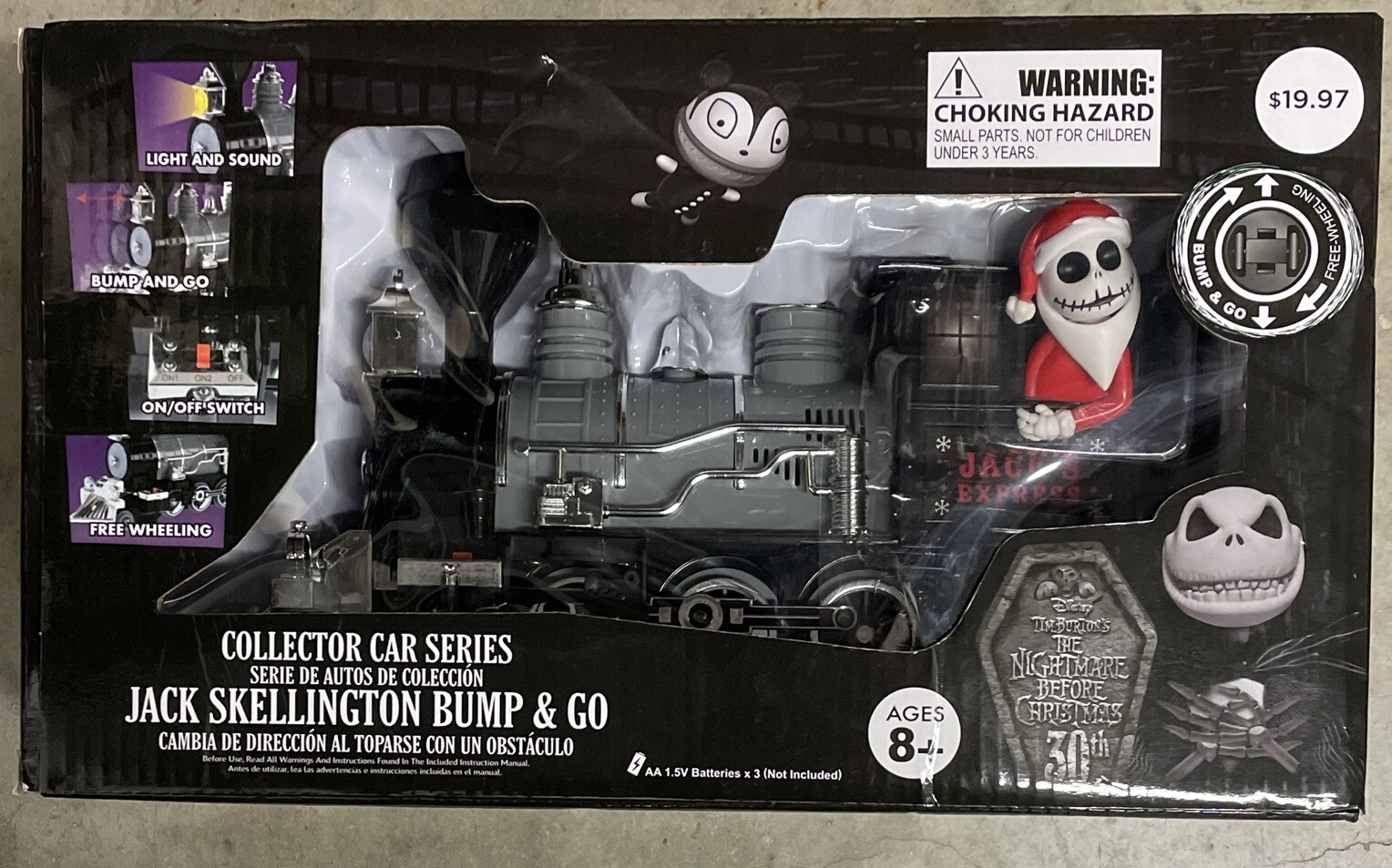 Disney Jack Skellington Bump & Go Conductor Train 30th Anniversary ...