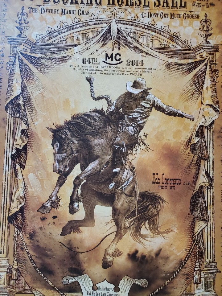 Miles City Montana Bucking Horse Sale Rodeo poster Bob Coronato western ...