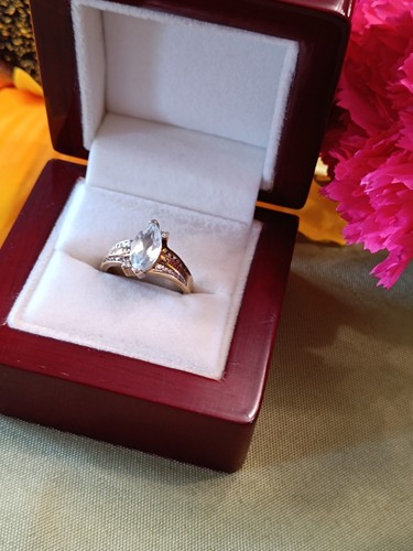 Sterling Silver & Gold P Stone & Diamonds Ring Vintage PETER & SHARON ...