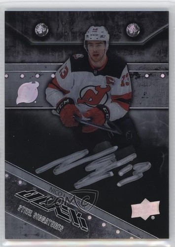 2023-24 SPx Black Steel Signatures Nico Hischier #ST-NH Auto | eBay