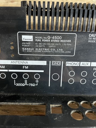 sansui g-4500 Back Panel No Cracks | eBay