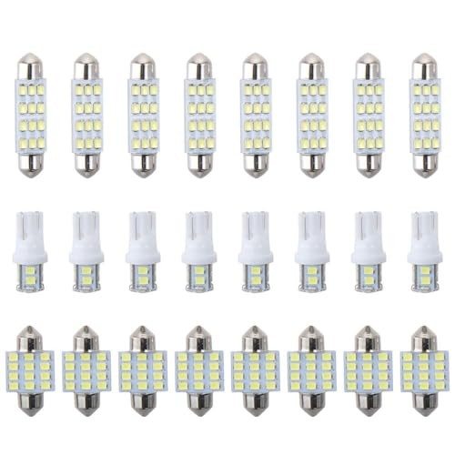 24 Pcs Car Interior Replacement Bulb Kits, T10 White LED Car Bulb Car ...