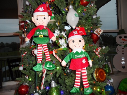Personalized Christmas Elf lot of 2 mix or match boy or girl light or ...