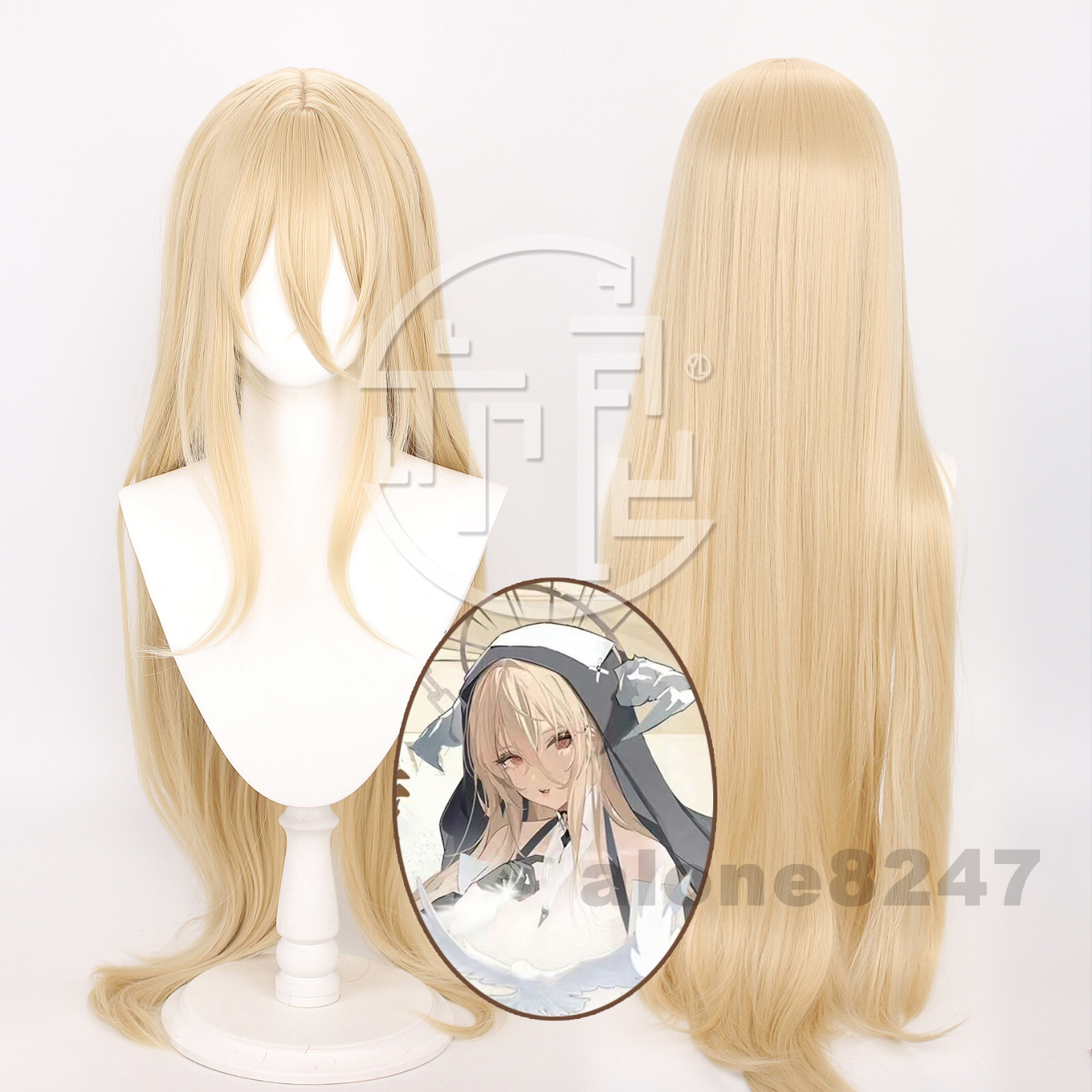 HMS Implacable Azur Lane anime Light gold bangs extension hair cos full ...