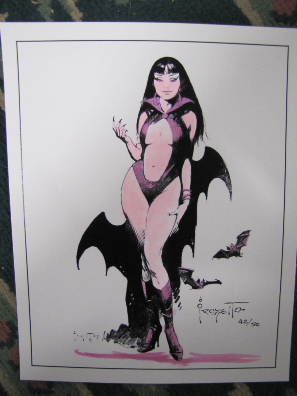 Frank Frazetta-Vampirella Hand painted & signed art print w/ COA # 42/50 | eBay