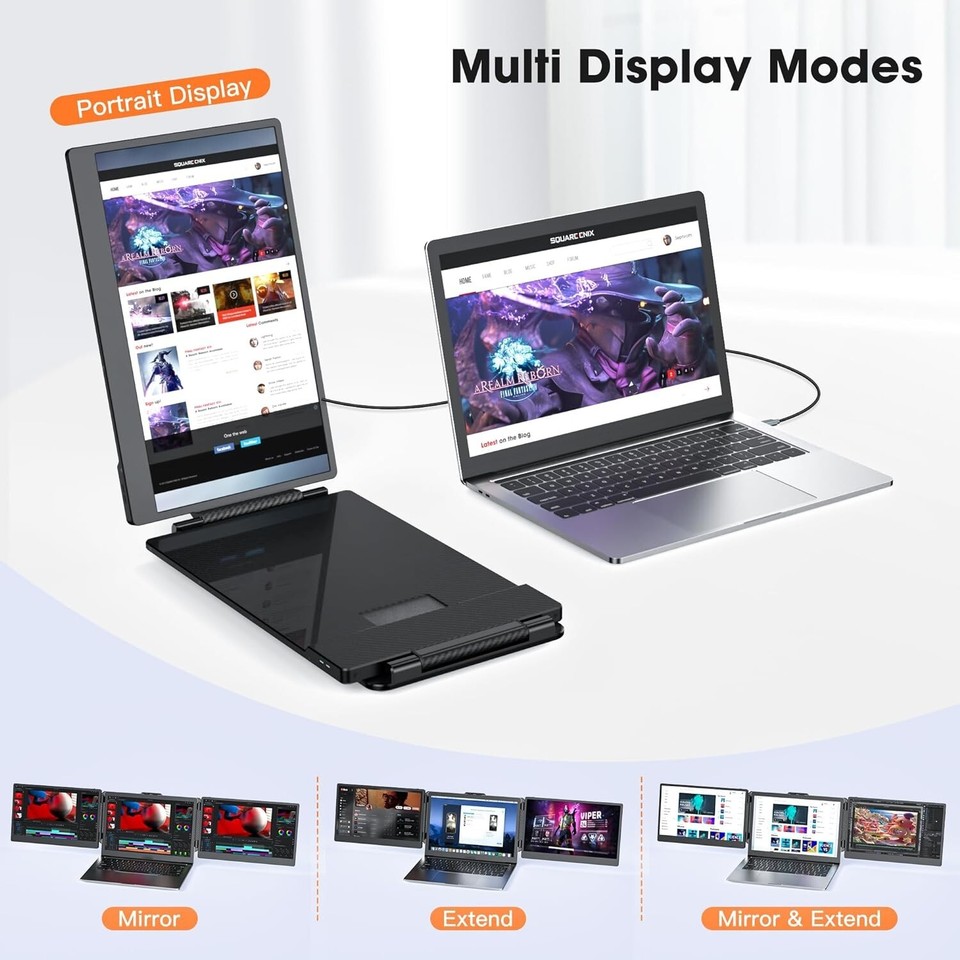 Kwumsy 14'' S2 Portable Monitors for Laptop | Triple Screen extender | eBay