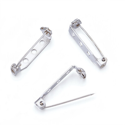 500pcs Iron Brooch Findings Back Safety Catch Bar Pins Crafting Silver ...