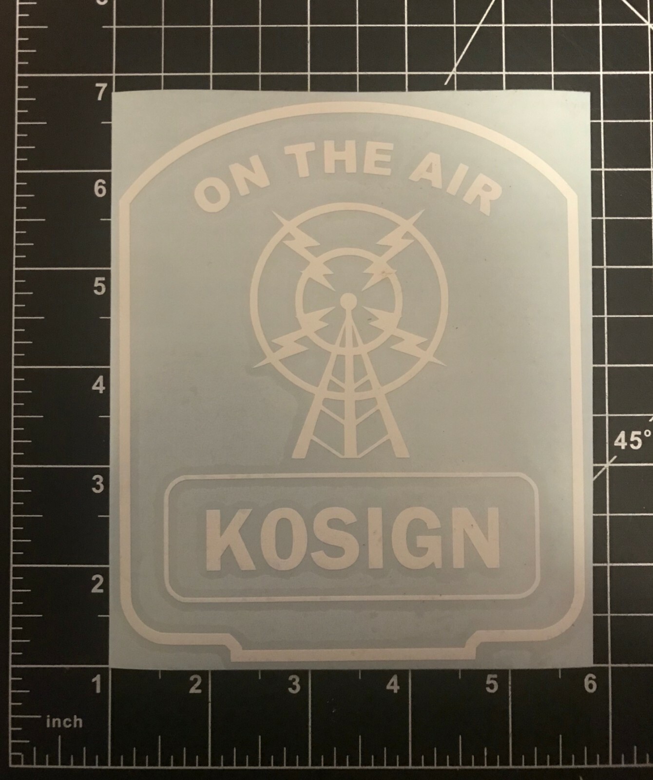 Custom - Amateur Radio Ham Radio Call Sign On The Air Vinyl Decal Set ...