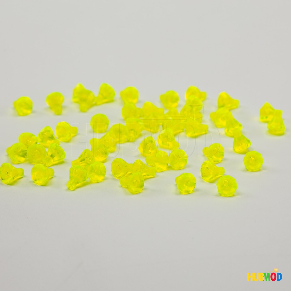 Lot of 50 LEGO Trans Neon Green Rock Gems 1X1 Jewels Diamond 24 Facet ...