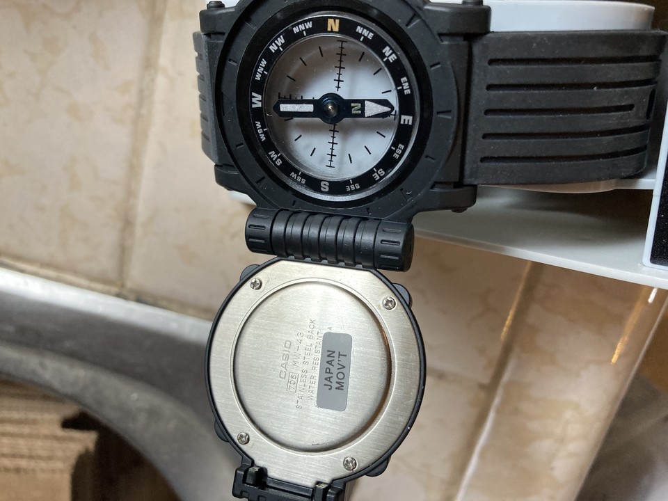 Rare Vintage Casio Mw-43 Compass 50m Diver Watch | eBay