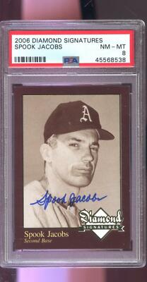 2006 Diamond Signatures Spook Jacobs AUTO Signed Autograph PSA 8 Graded ...