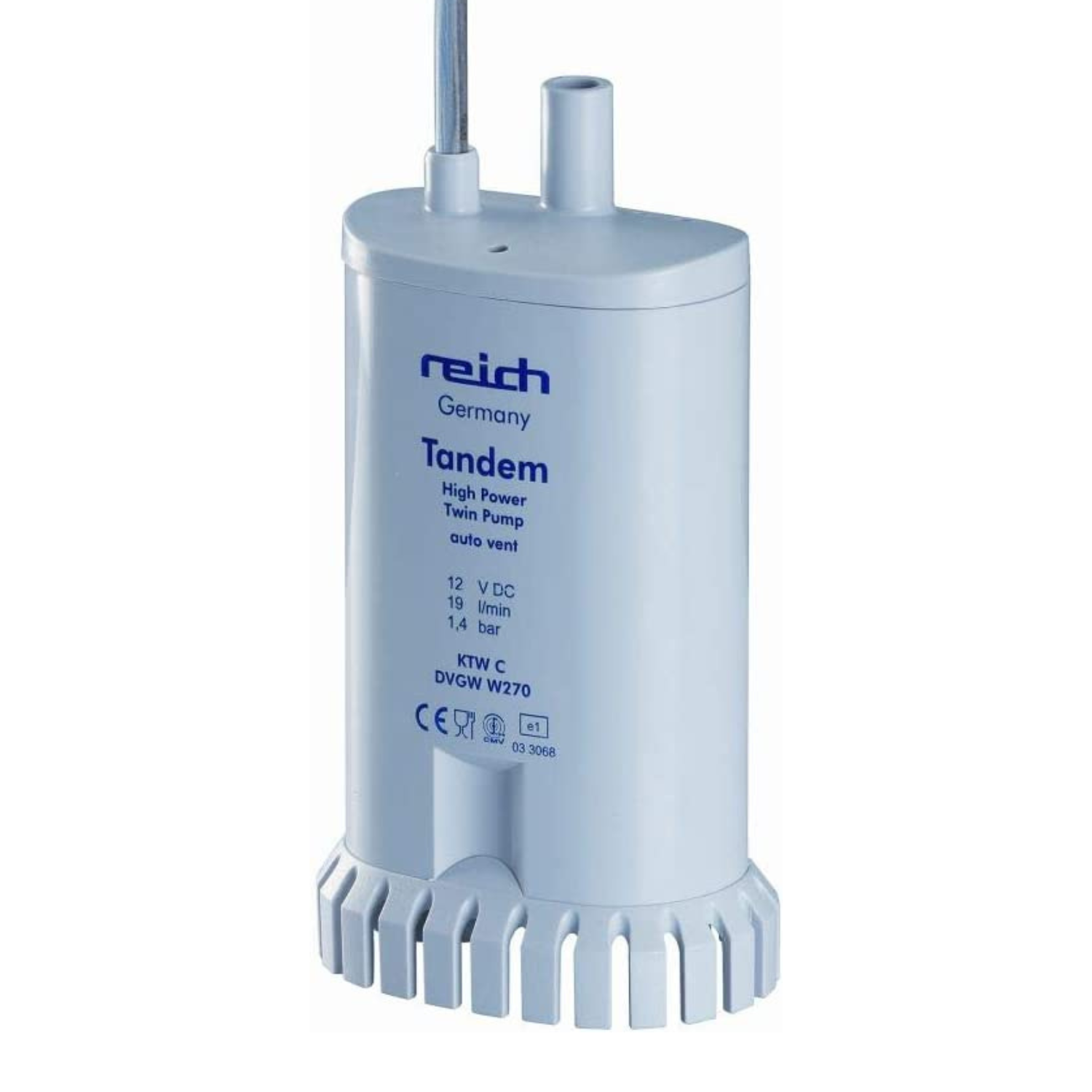 Tandem Twin Pump Reich High Power 19 LPM Caravan Submersible Water ...